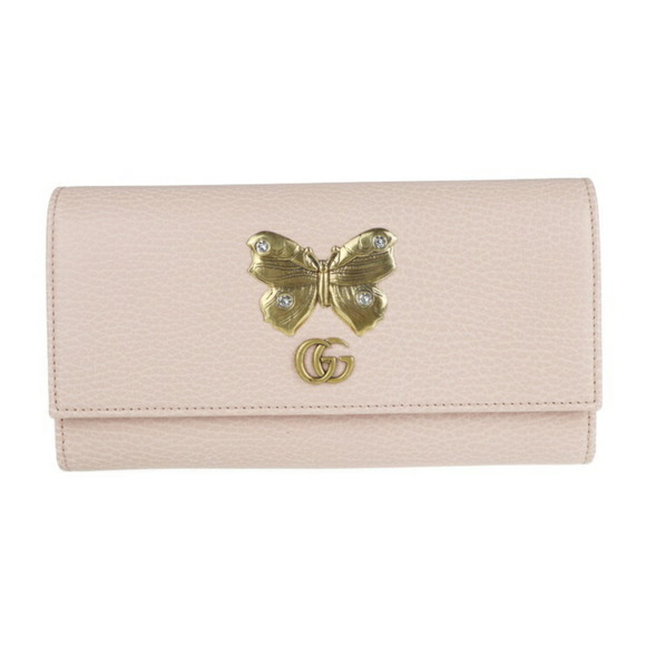 Gucci | Accessories | Gucci Gucci Butterfly Long Wallet 499359 Leather ...